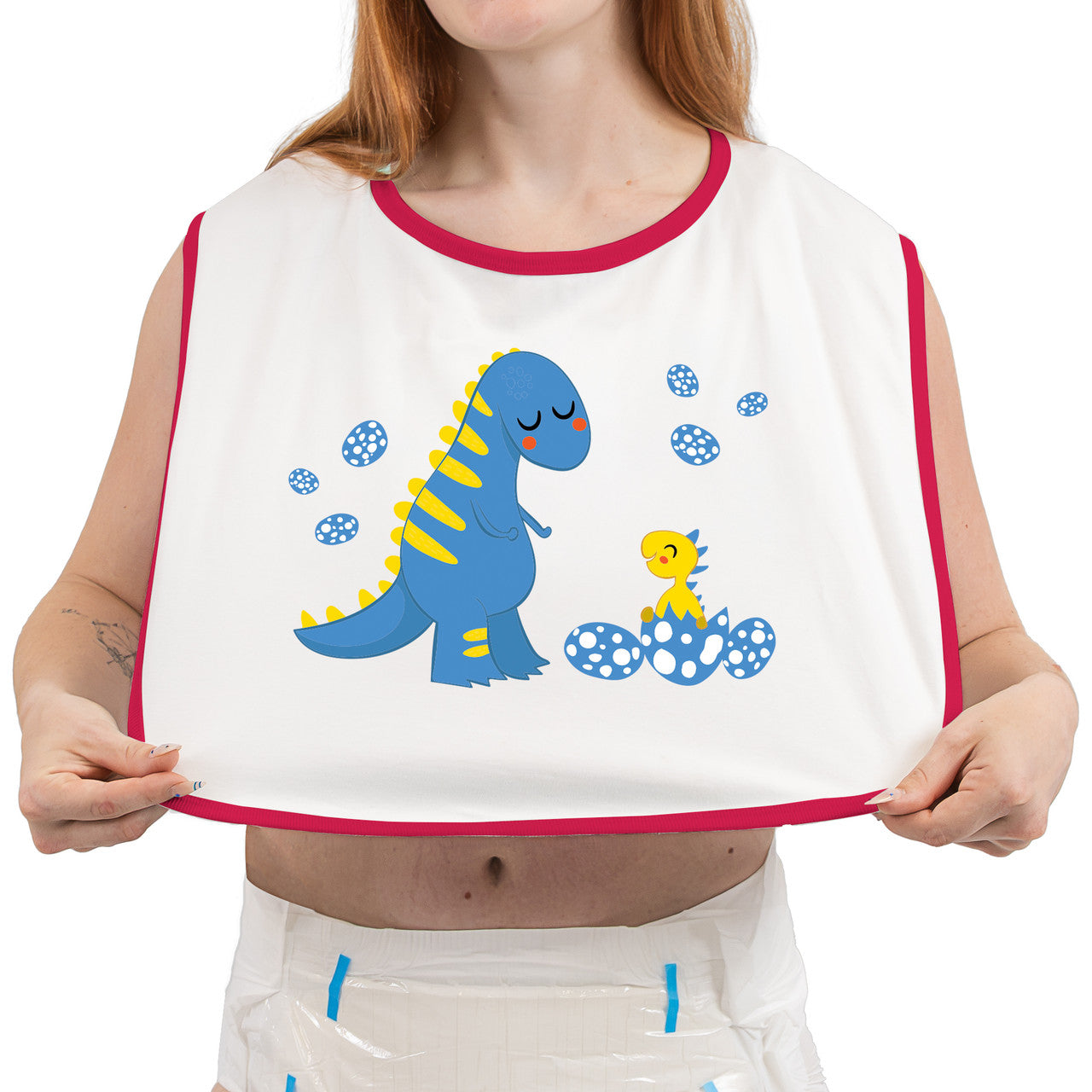 Dinosaur Adult Bib – myabdlsupplies